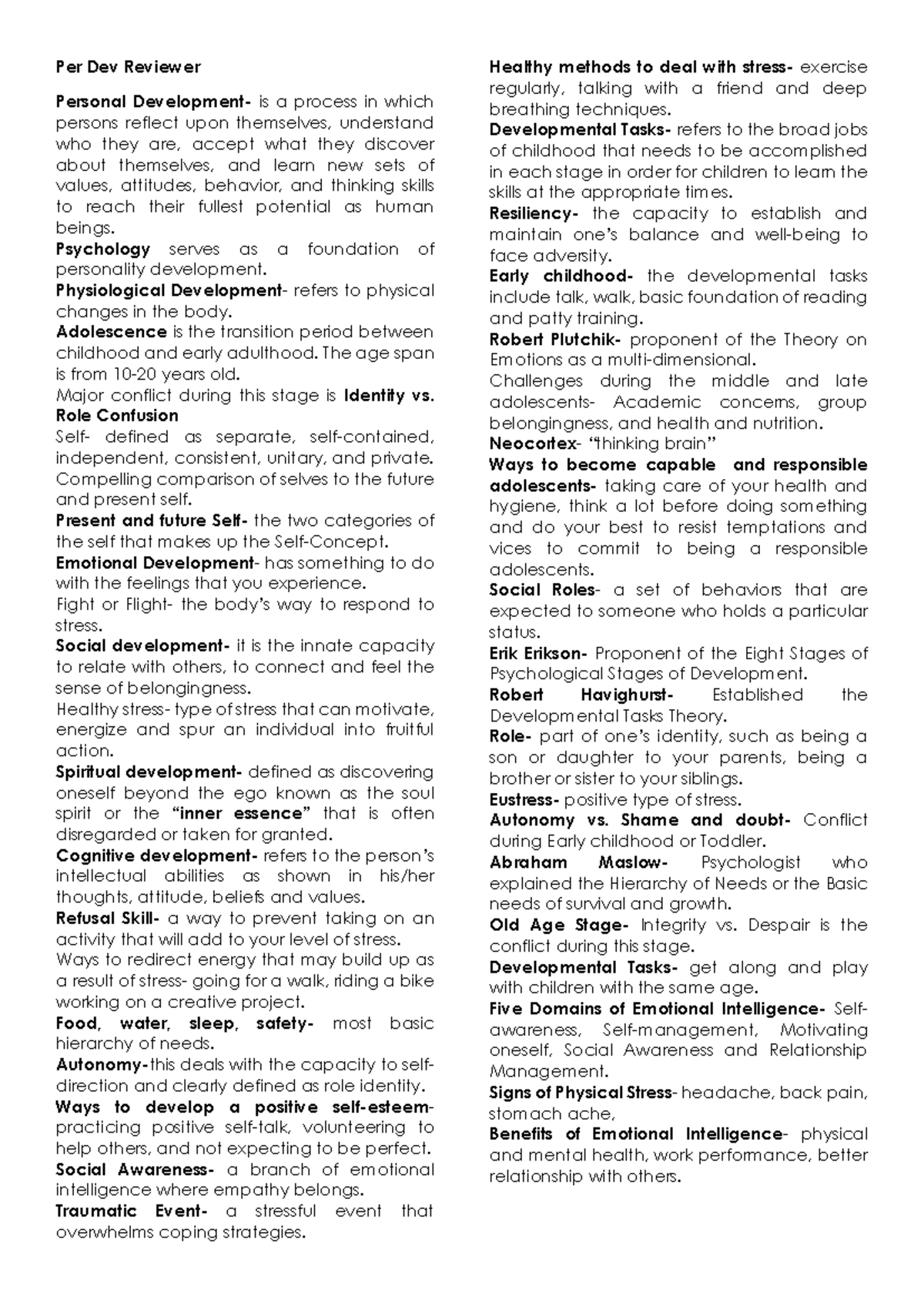 Perdev - Per Dev Reviewer Personal Development- is a process in which ...