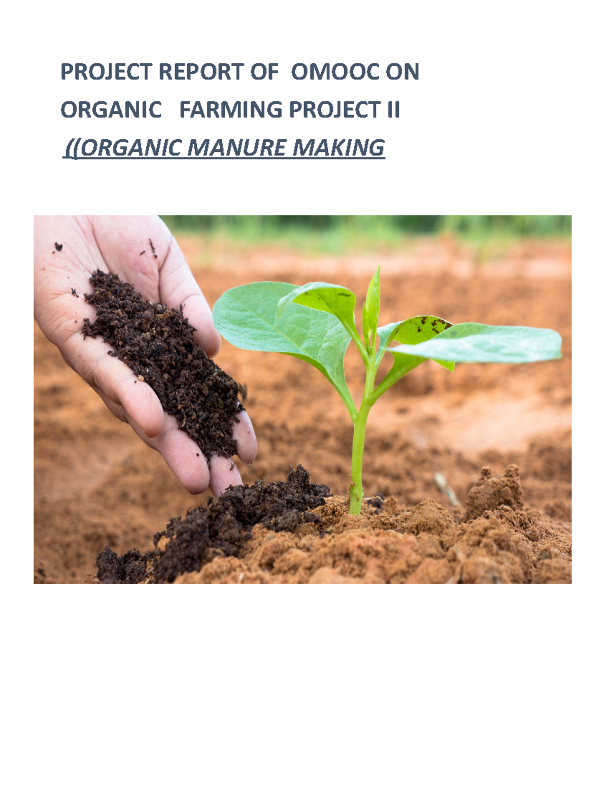 Organic%20 Manure - Improving knowledge - PROJECT REPORT OF OMOOC ON ...