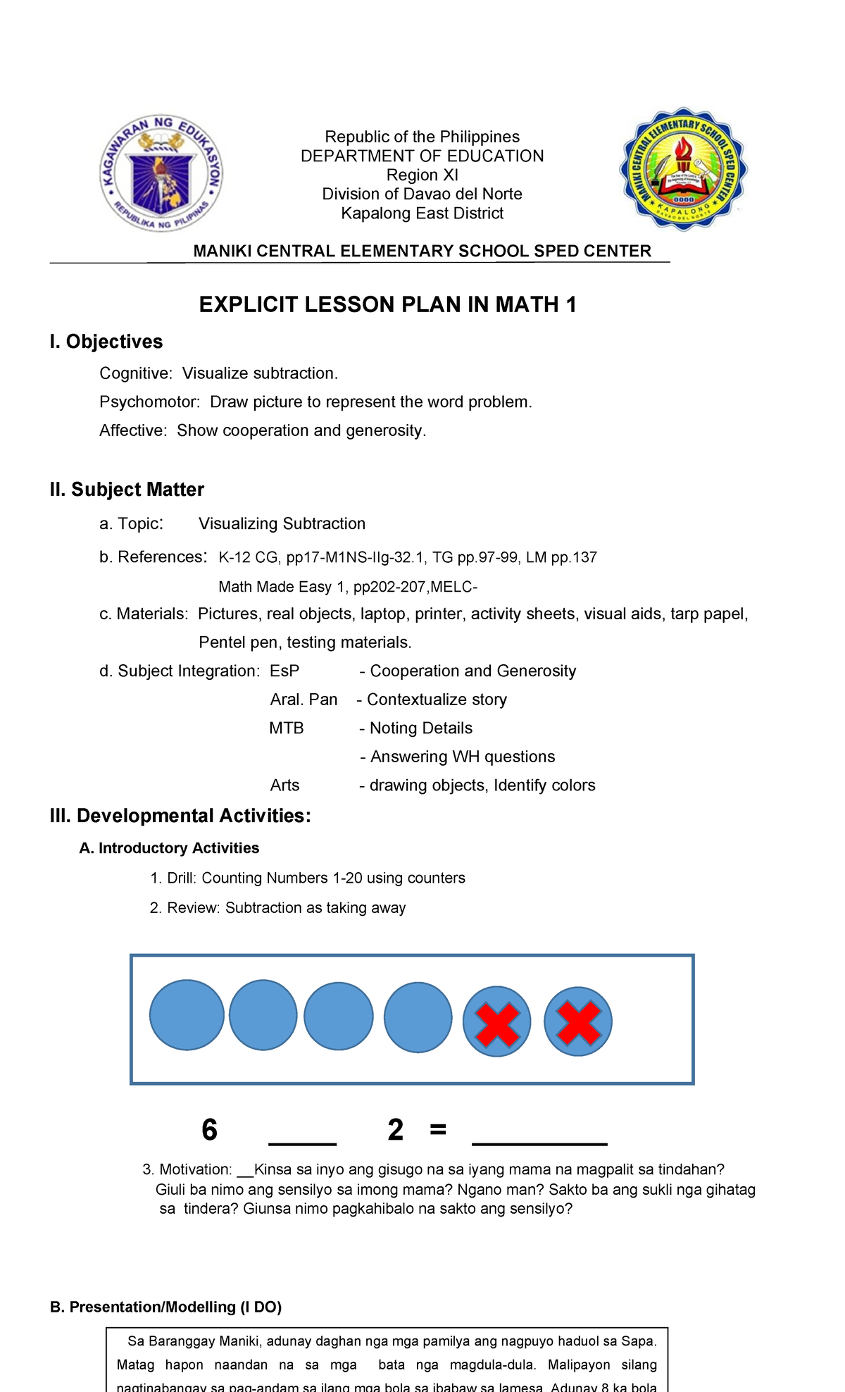 Explicit math I Q2W7D2 demo - Republic of the Philippines DEPARTMENT OF ...