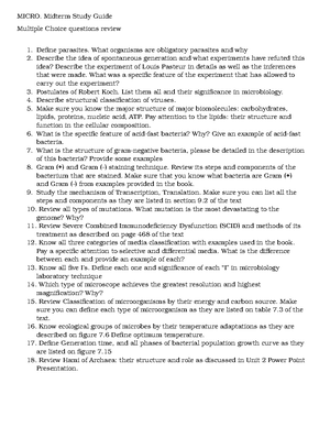 Exam 1 test review - BIO- LECTURE EXAM-1 REVIEW CHAPTER 1 THE SCOPE OF ...