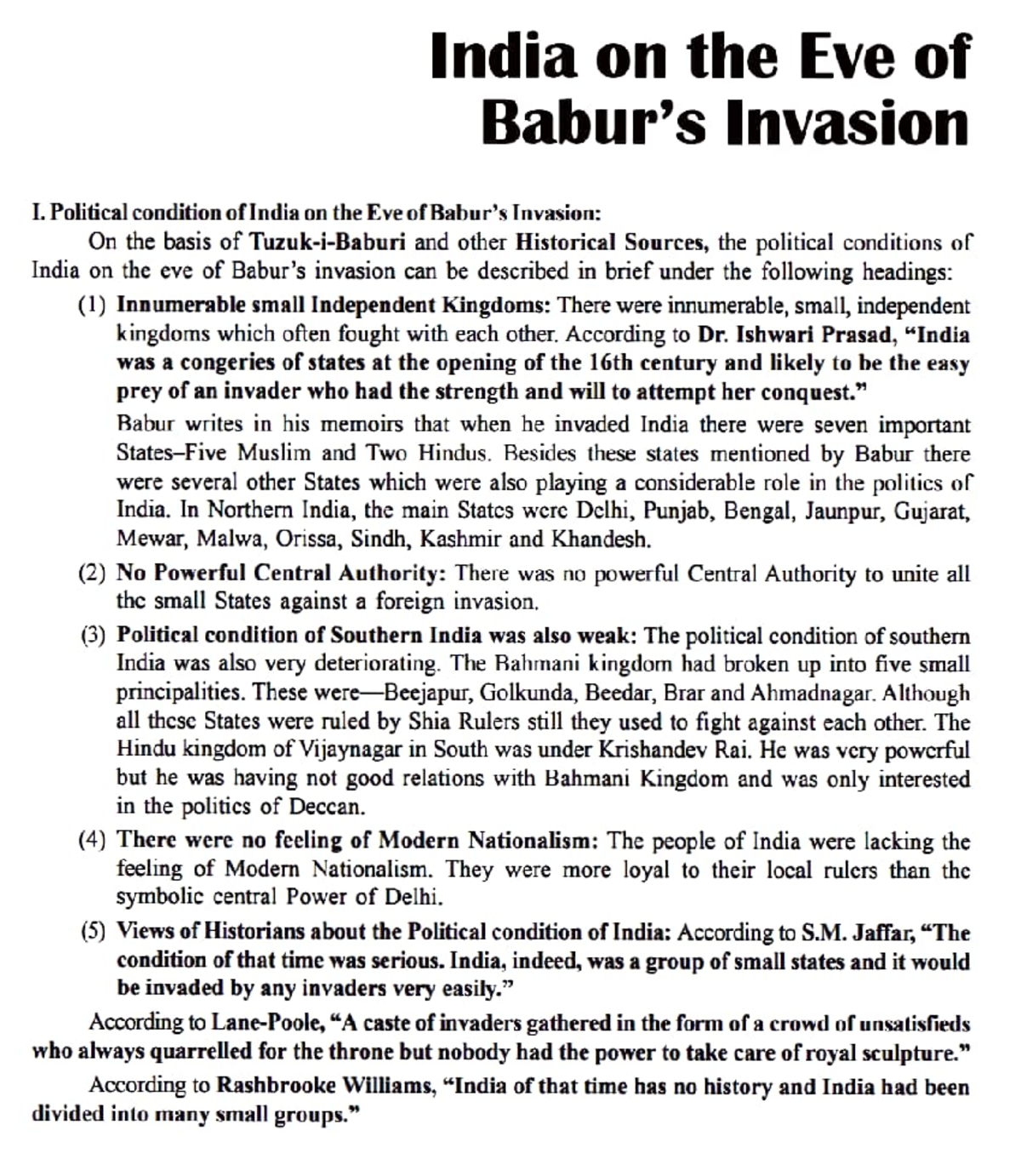 India on the Eve of Babur’s Invasion - India on the Eve of Babur's ...