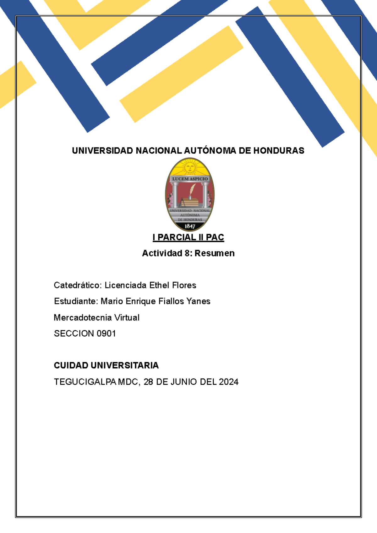 FIallos Mario Enrique U2T1a1 - z UNIVERSIDAD NACIONAL AUTÓNOMA DE ...