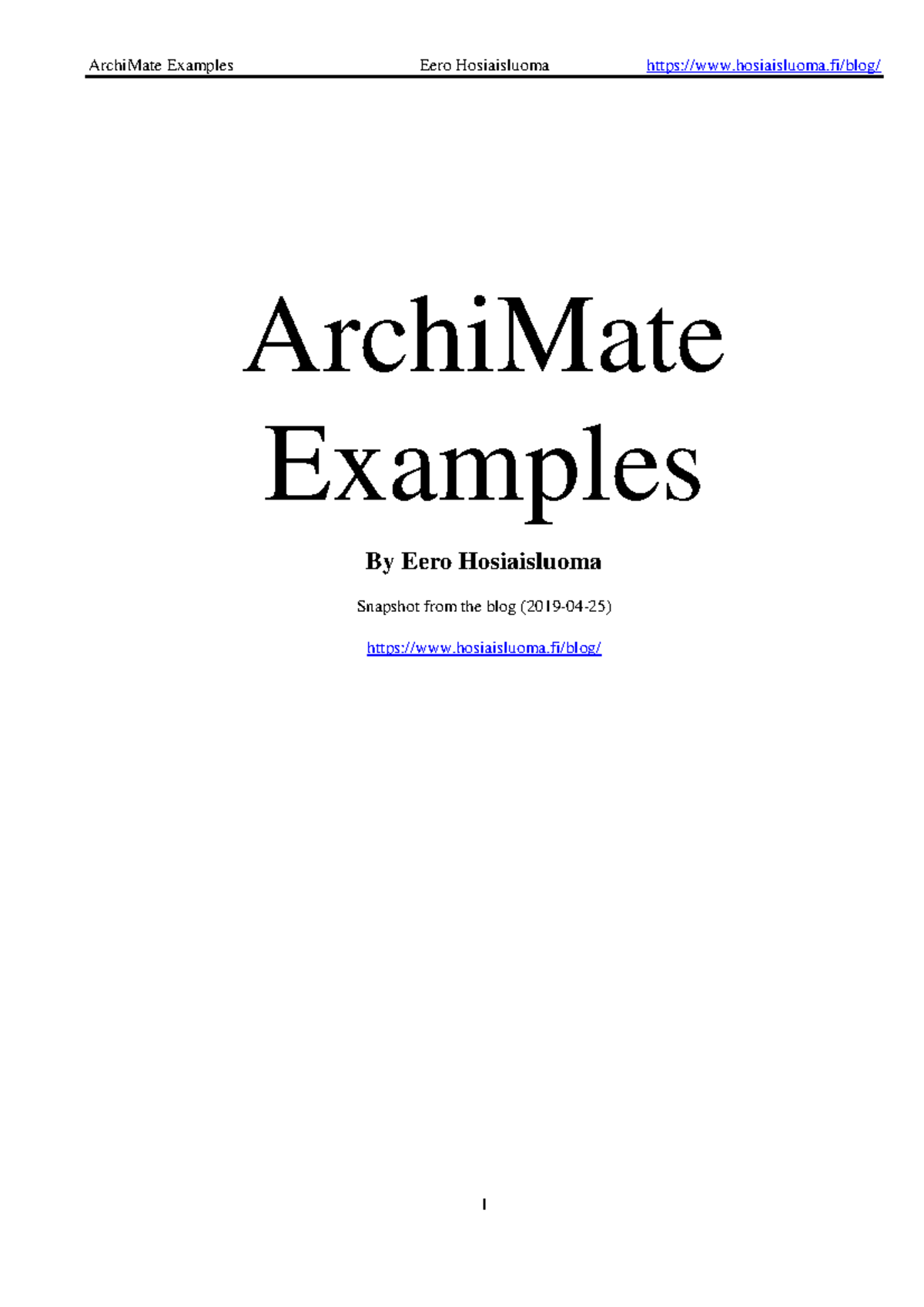 Archi Mate Examples-2019-04-25-1553 - ArchiMate Examples By Eero ...