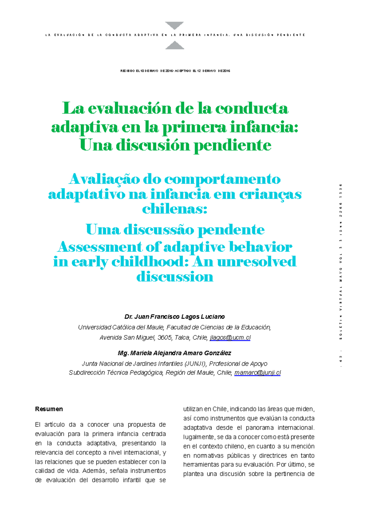 Dialnet-La Evaluacion De La Conducta Adapativa En La Primera Infanc ...