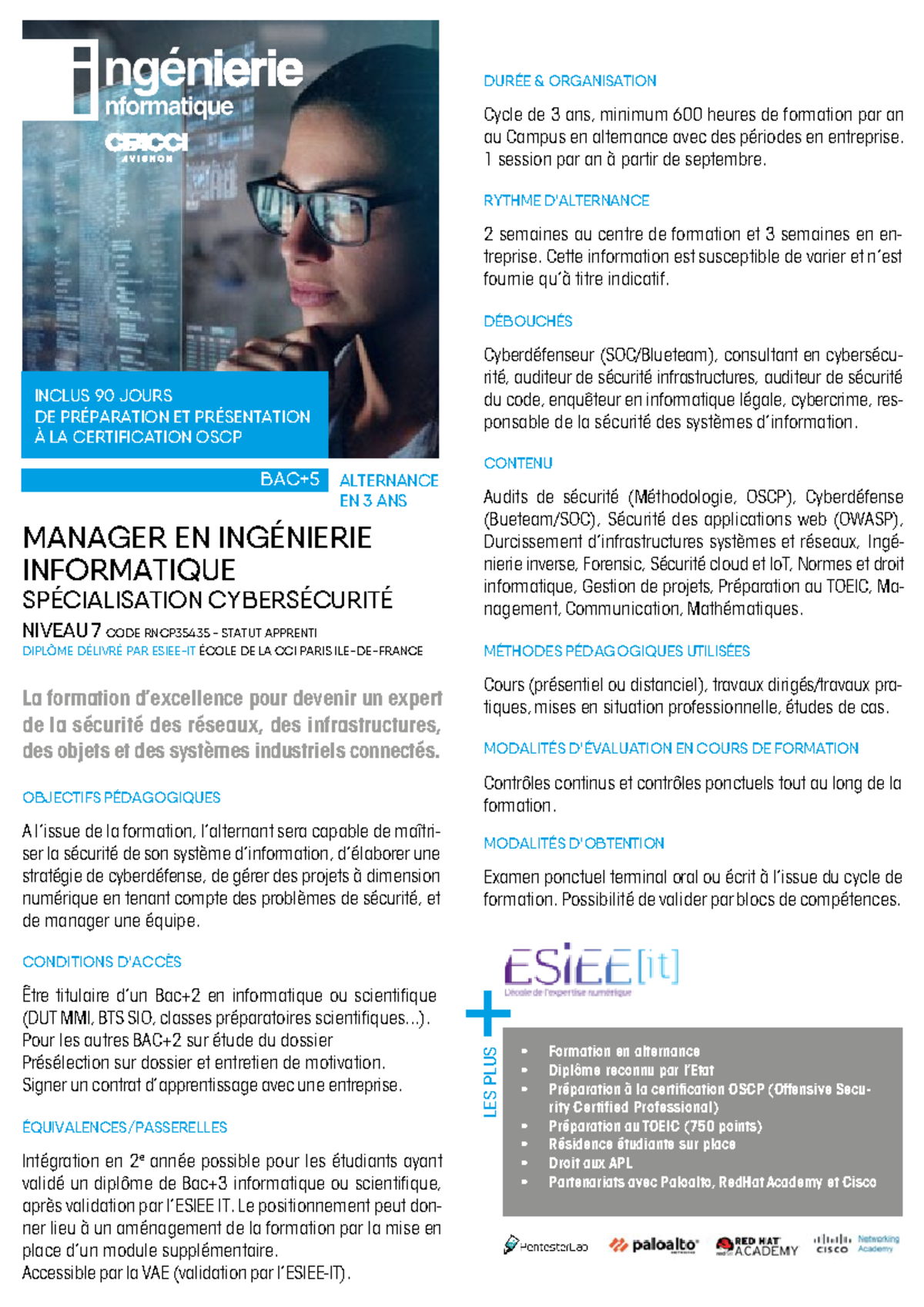 Bac 5 manager ingenierie informatique cybersecurite - DURÉE ...