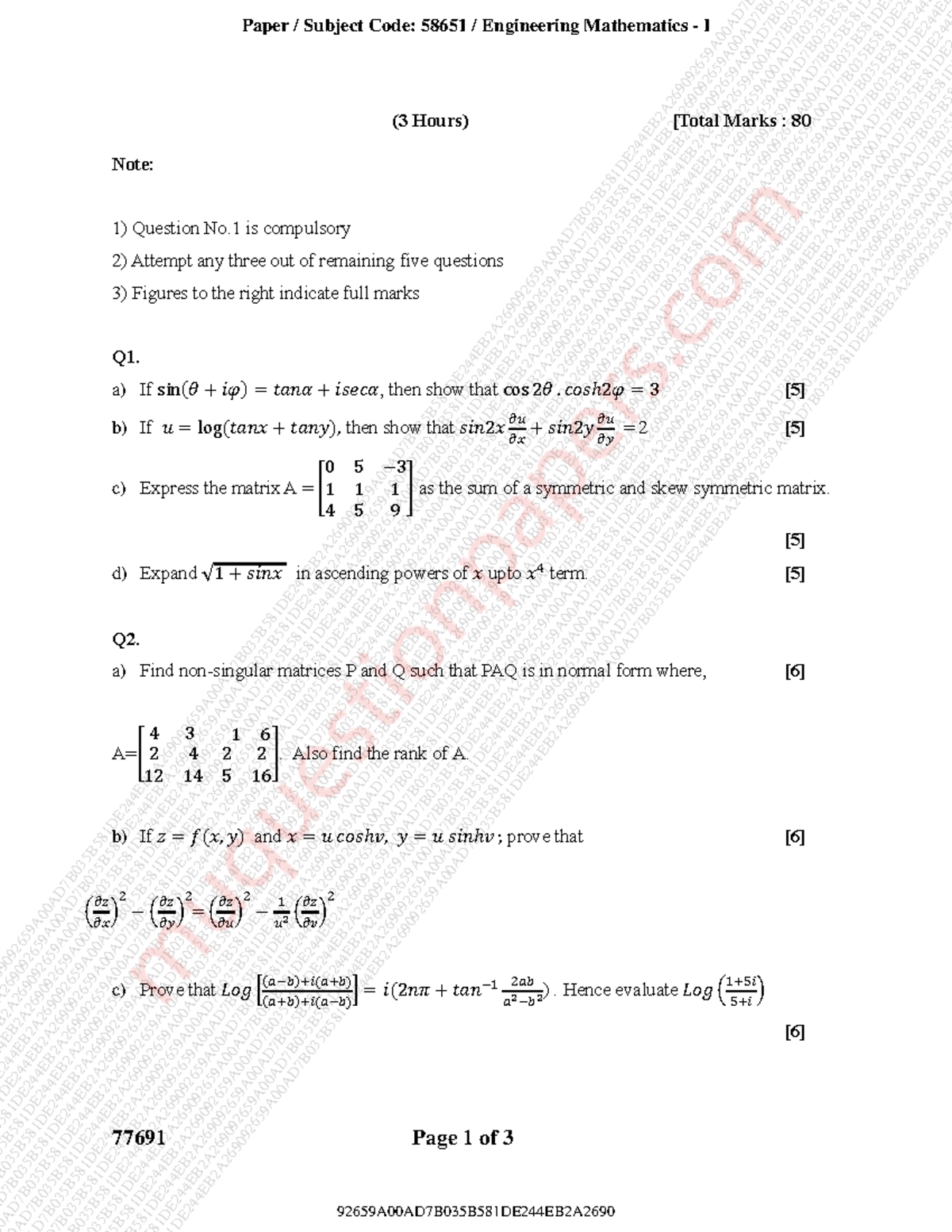 Be first-year-engineering semester-1 2019 december engineering-mathematics-i-m1rev-2019 'c ...
