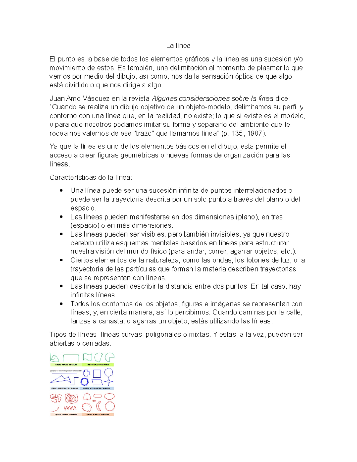 La línea - La línea El punto es la base de todos los elementos gráficos ...