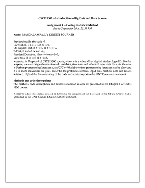 Activity Learning- 2 - CSCE 5300 – Introduction to Big Data and Data Science Activity Learning ...