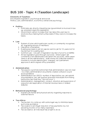 Study Guide BUS 100 Final - © 2023 University of Pretoria Department of ...