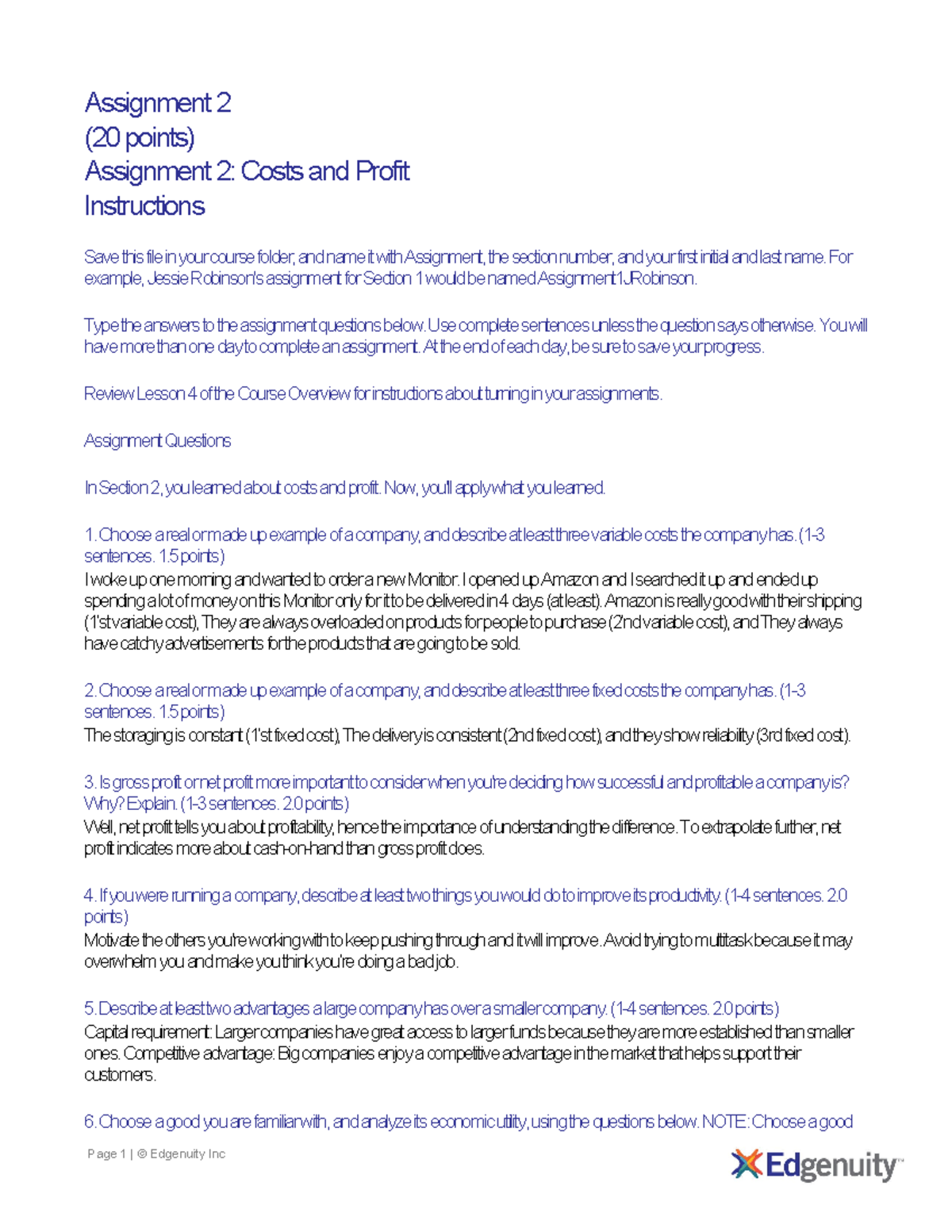 Assignment 2 - EL5732 - sbs - Page 1 | © Edgenuity Inc Assignment 2 (20 ...