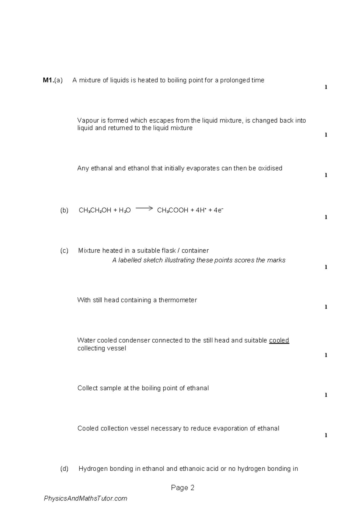 Httpspmt.physicsandmathstutor - Page 2 M1.(a) A mixture of liquids is ...