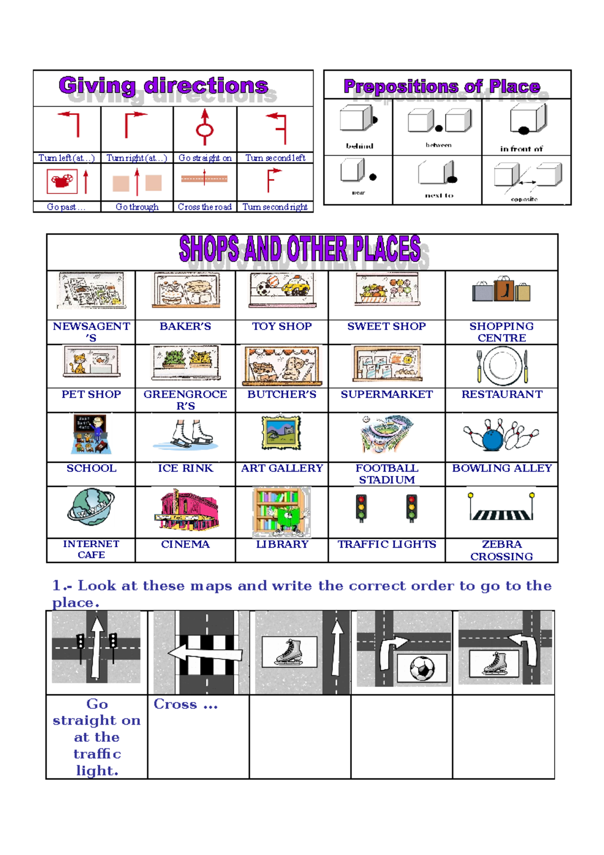 Places-giving-directions-picture-dictionaries 4688 - NEWSAGENT ’S BAKER ...