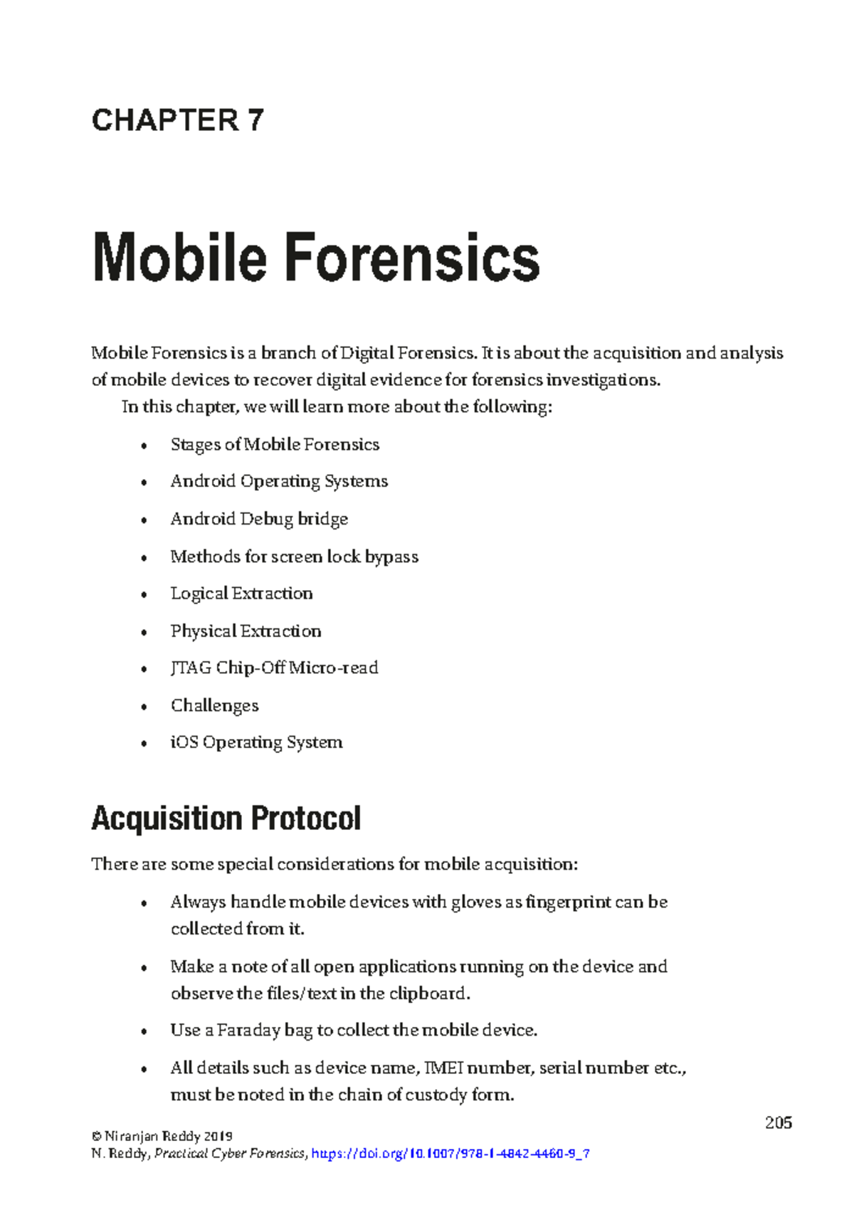 Chapter 12 - Mobile Forensics - © Niranjan Reddy 2019 205 N. Reddy ...