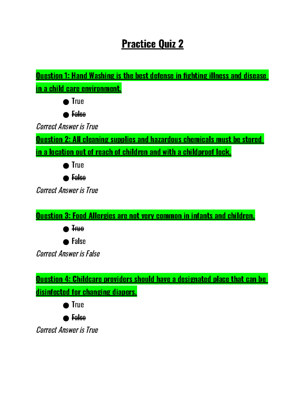 Child Development Training Childcare Safety Course PT III - Practice ...