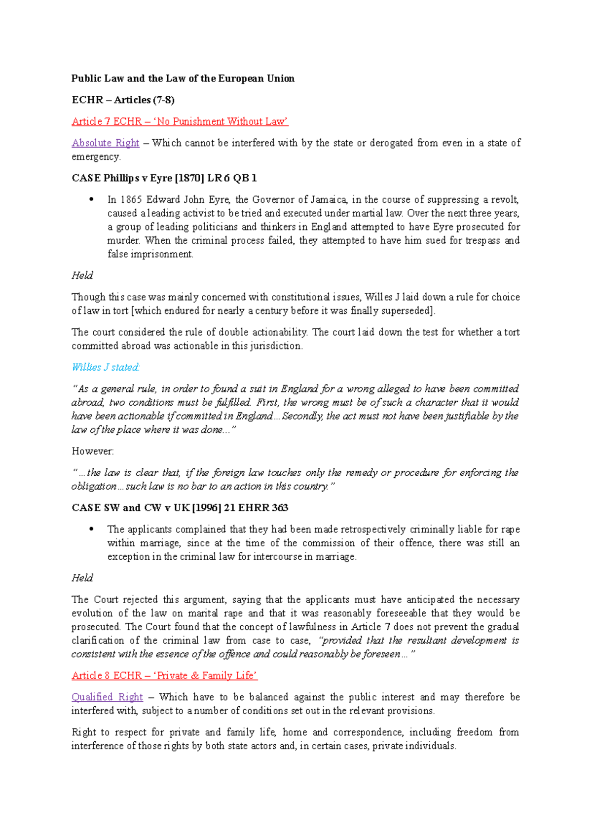 ECHR – Articles (7-8) - Public Law and the Law of the European Union ...