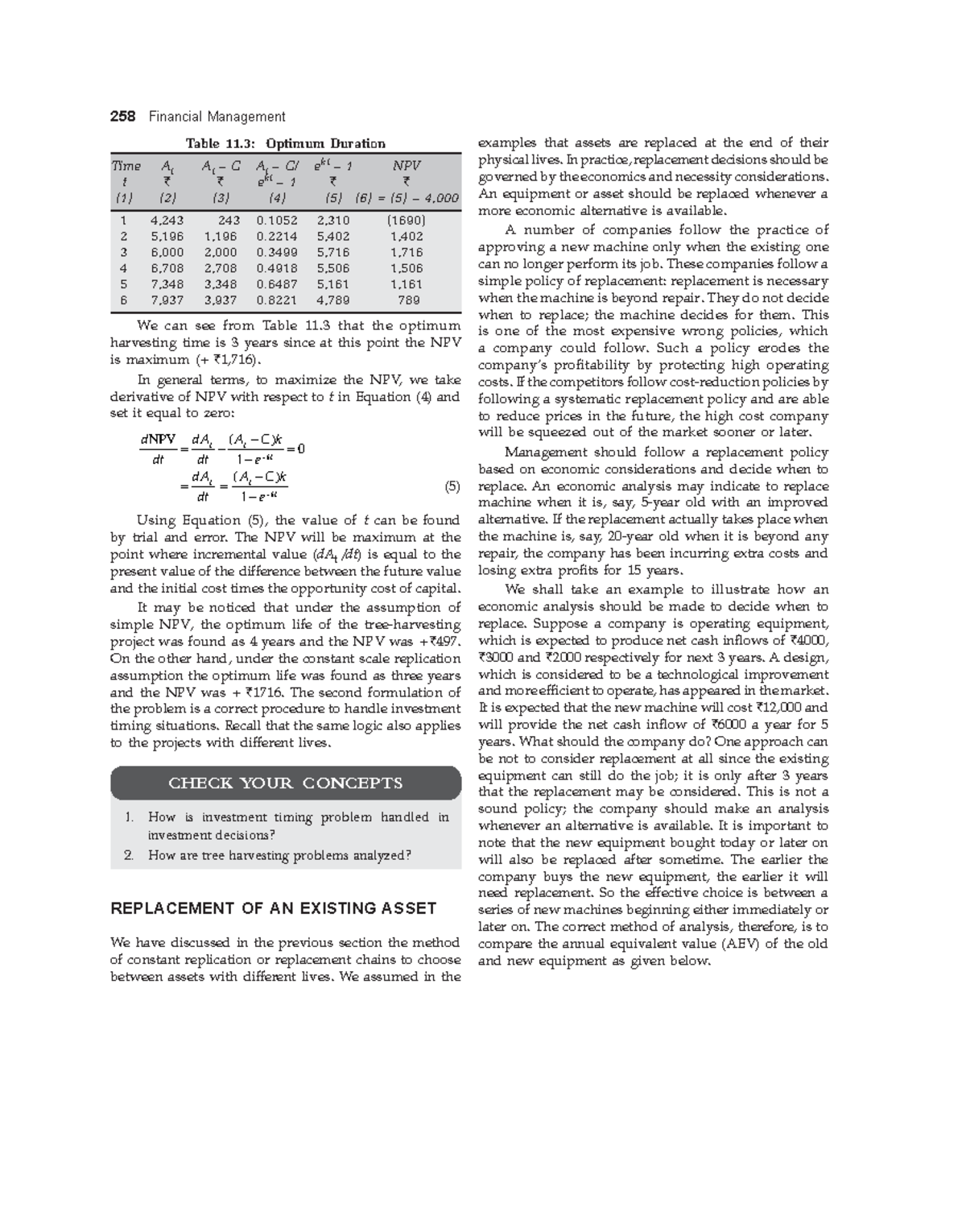 Financial-management-95 - 258 Financial Management Table 11: Optimum ...