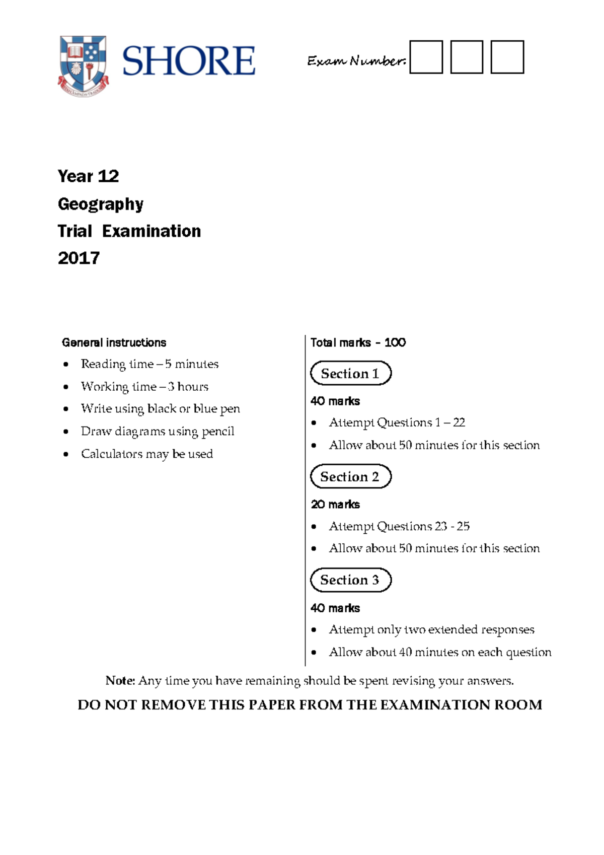 Trial exam 2017 - Year 12 Geography Trial Examination 2017 General ...