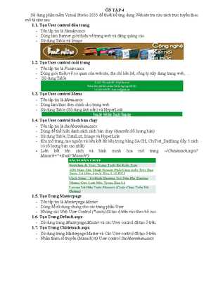 Dieu khien lien ket CSDL 1 Asp - Lab CÁC ðI U KHI N LIÊN K T CƠ S D LI U M c tiêu T o k t n i ...