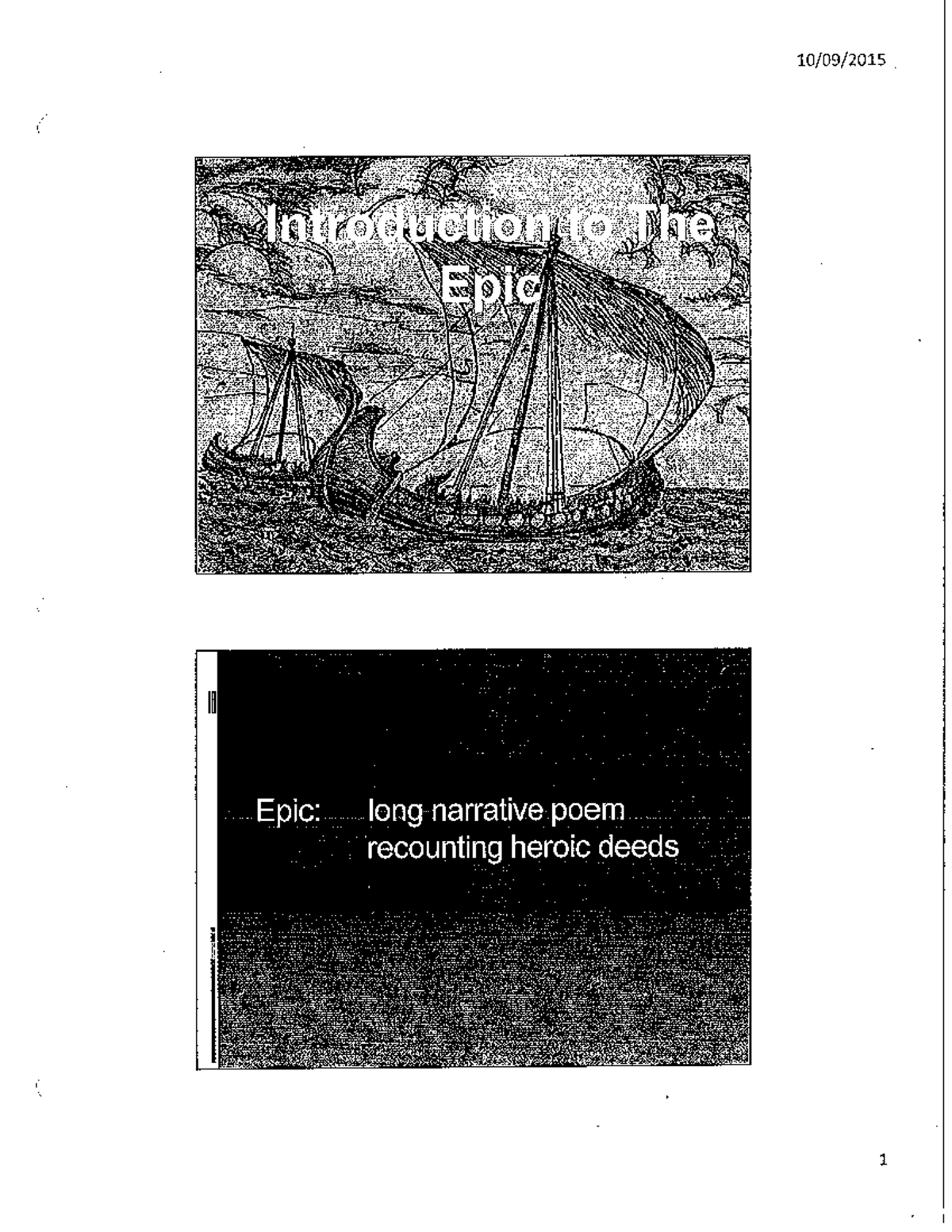 Introduction to the Epic - powerpoint - Studocu