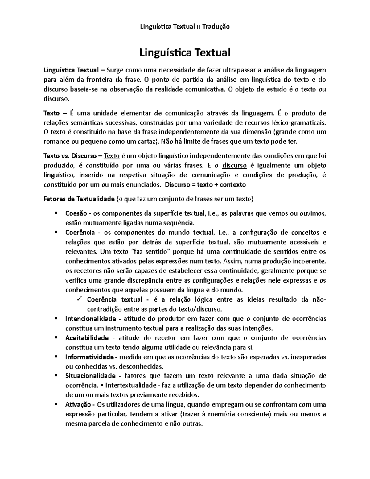 Linguística Textual - Resumos - Textual :: Textual Textual Surge como ...
