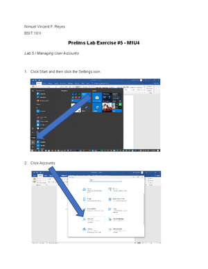Prelims Lab Exercise #4 - M1U4 - Nimuel Vincent F. Reyes BSIT 101l Prelims Lab Exercise #4 - M1U ...