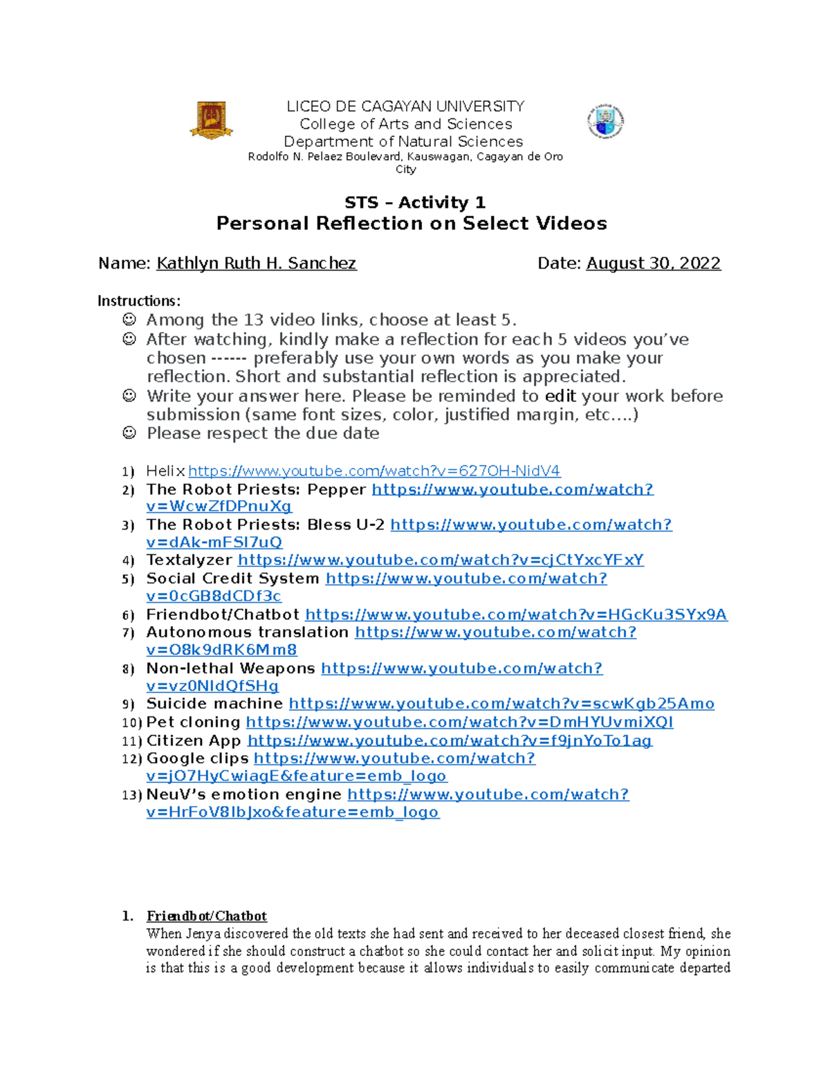 Kathlyn -Ruth-H - for educational purposes only - LICEO DE CAGAYAN ...