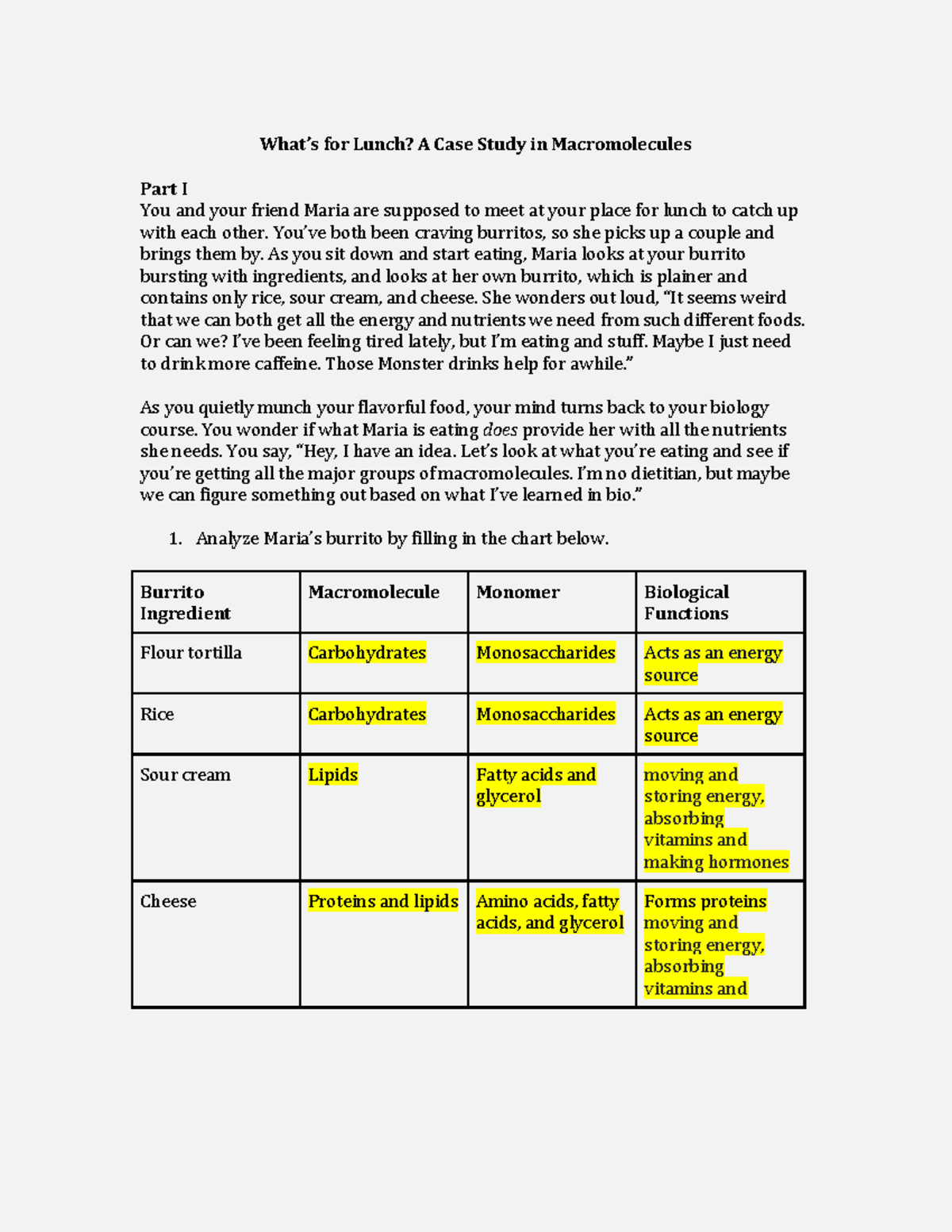M1 BIO111 Assignment 1 (3) 2 - What’s for Lunch? A Case Study in ...