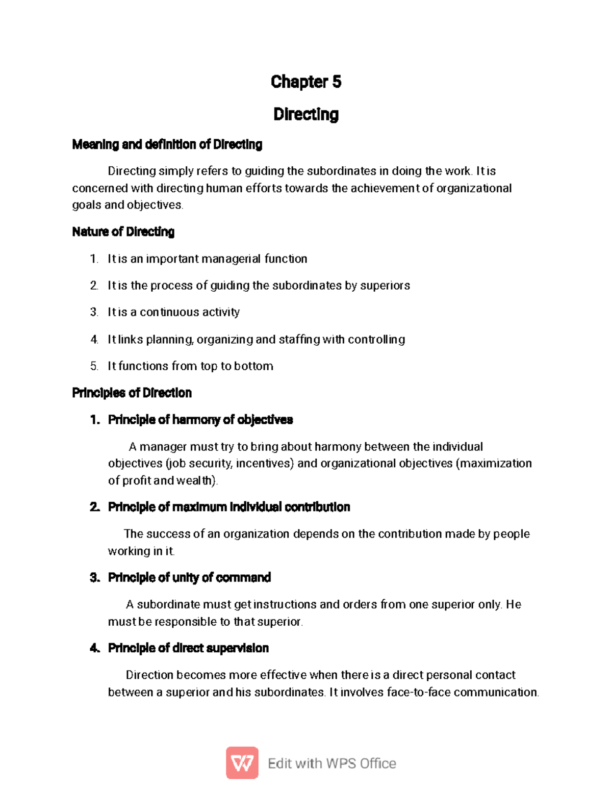 Chapter 5-Directing - notess - Chapter 5 Directing Meaning and ...