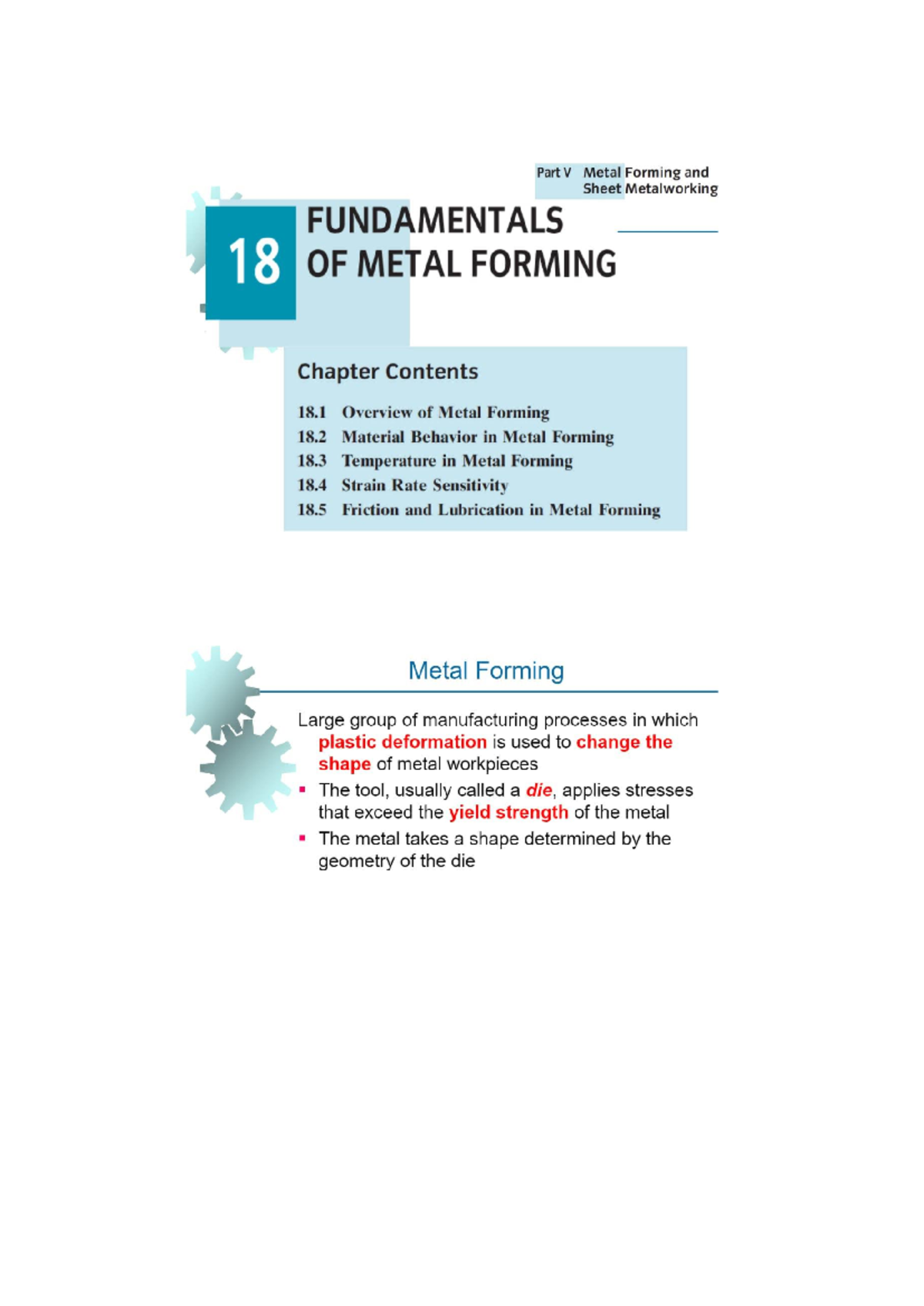 05.metal formating ch18 - Manufacturing Process - Studocu