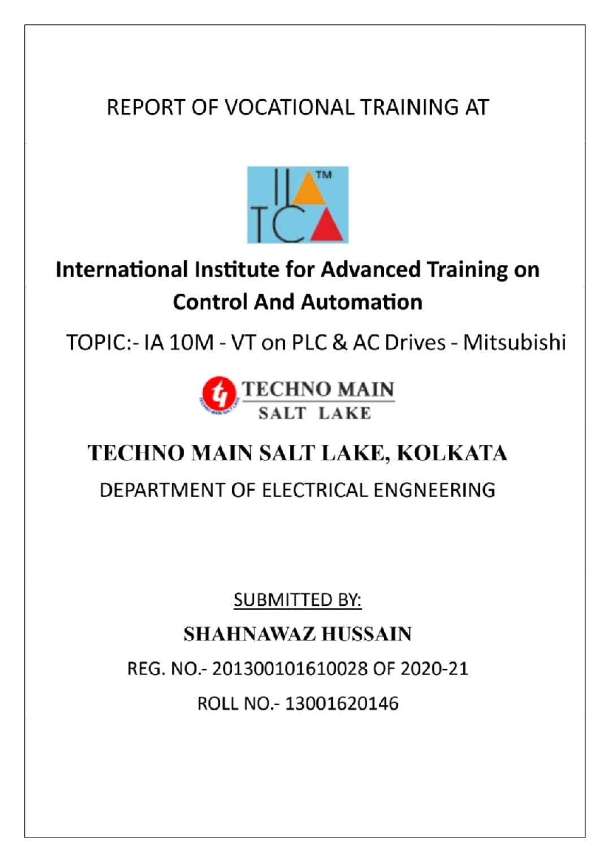 Project plc - pdf on plc training - Electronic devices - Studocu