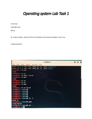 Report - Operating Systems - Studocu