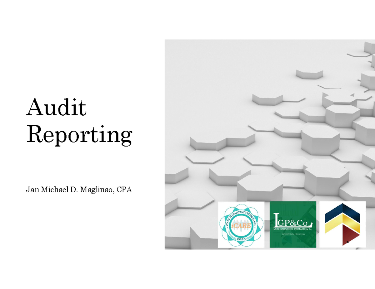 Audit Reporting Presentation Deck 02Audit Reporting Presentation Deck ...