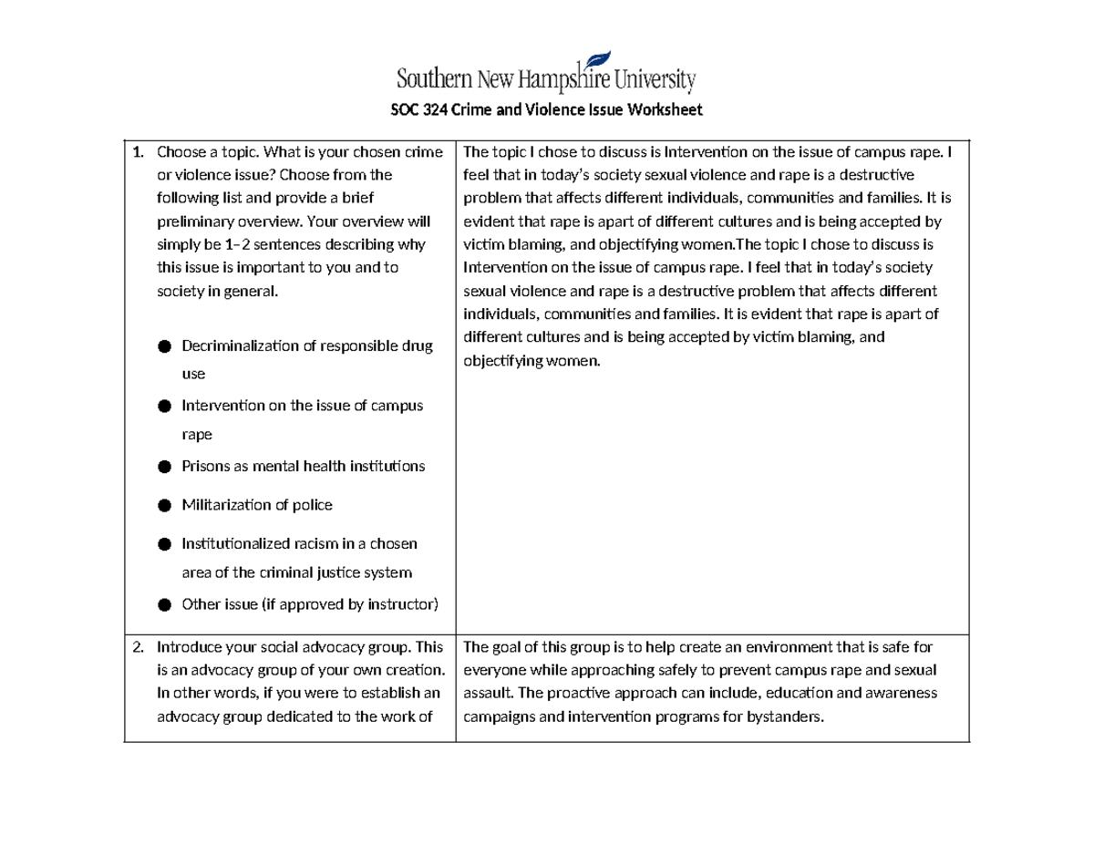 Copy of Sociology in Crime and Violence Module 2 - SOC 324 Crime and ...