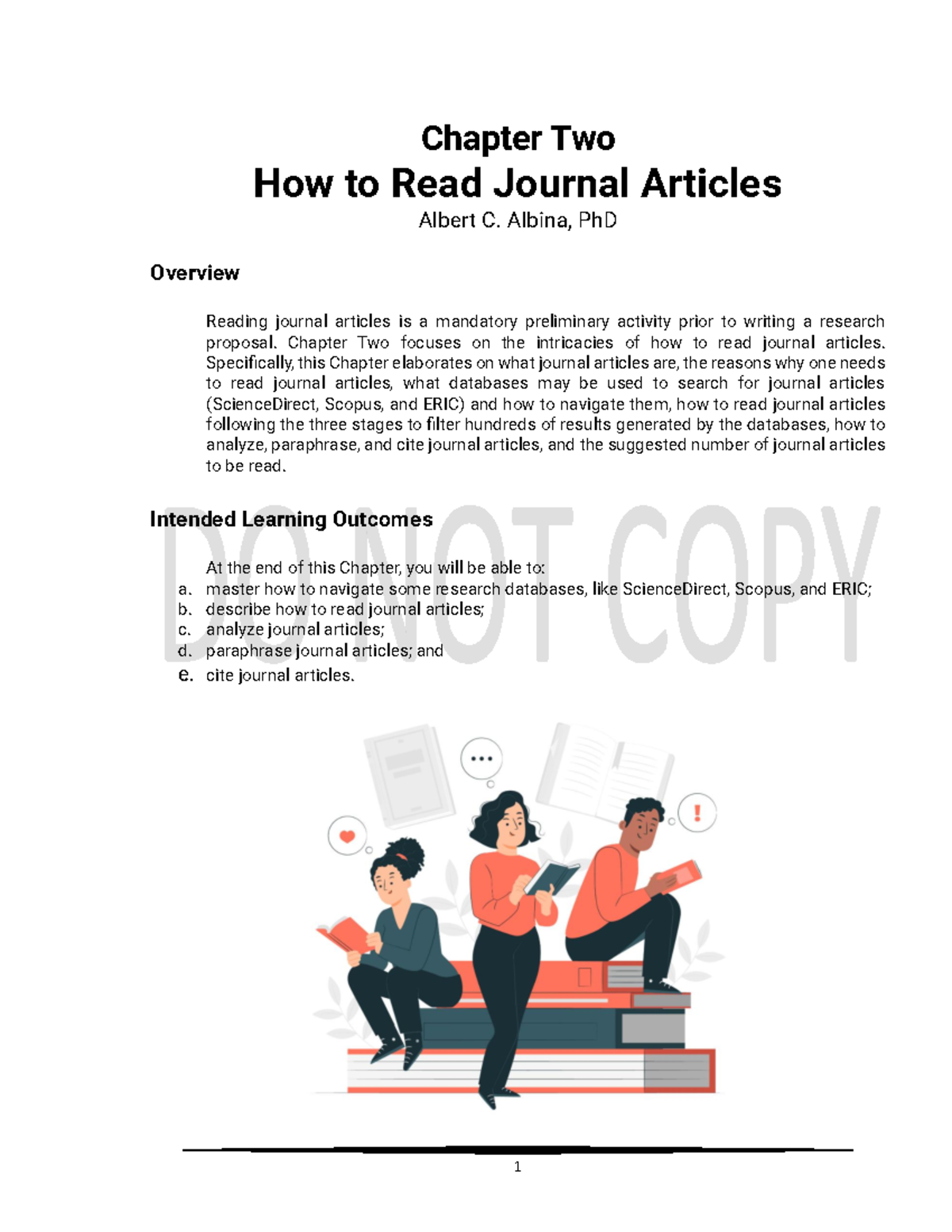 Chapter 2 How to Read Journal Articles v - Chapter Two How to Read ...