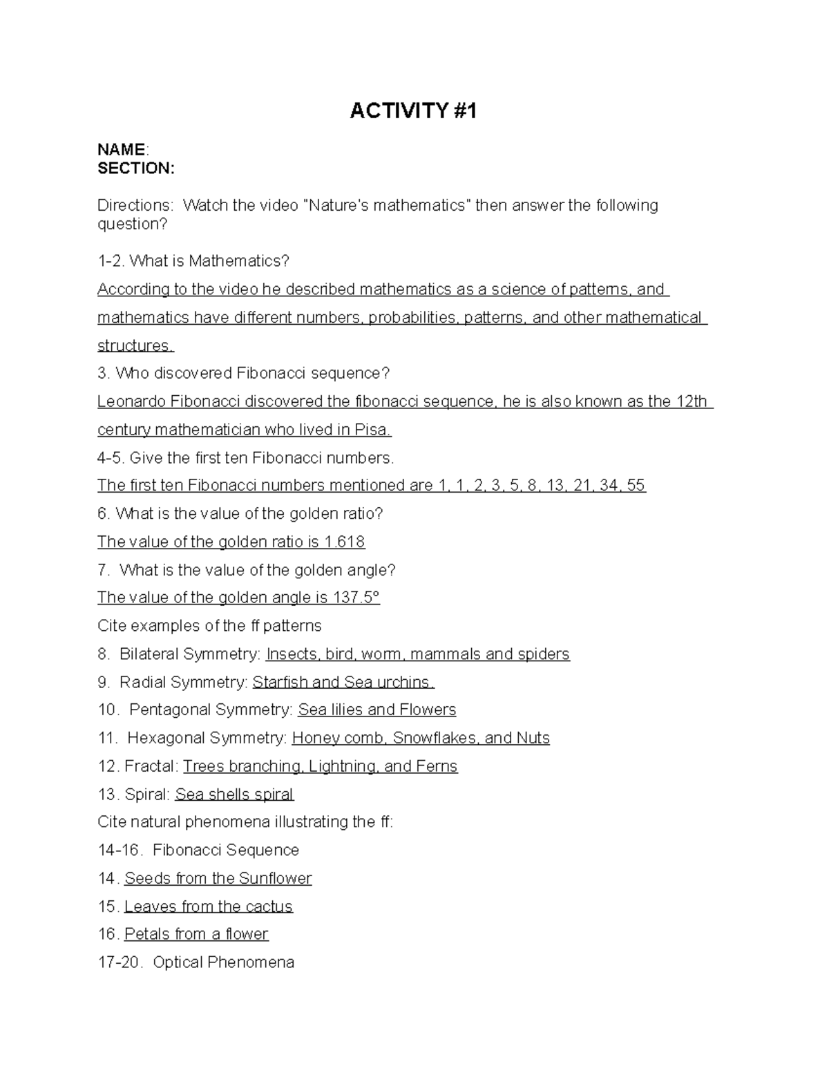 Copy of Activity#1 Mathematics in modern world - ACTIVITY NAME ...