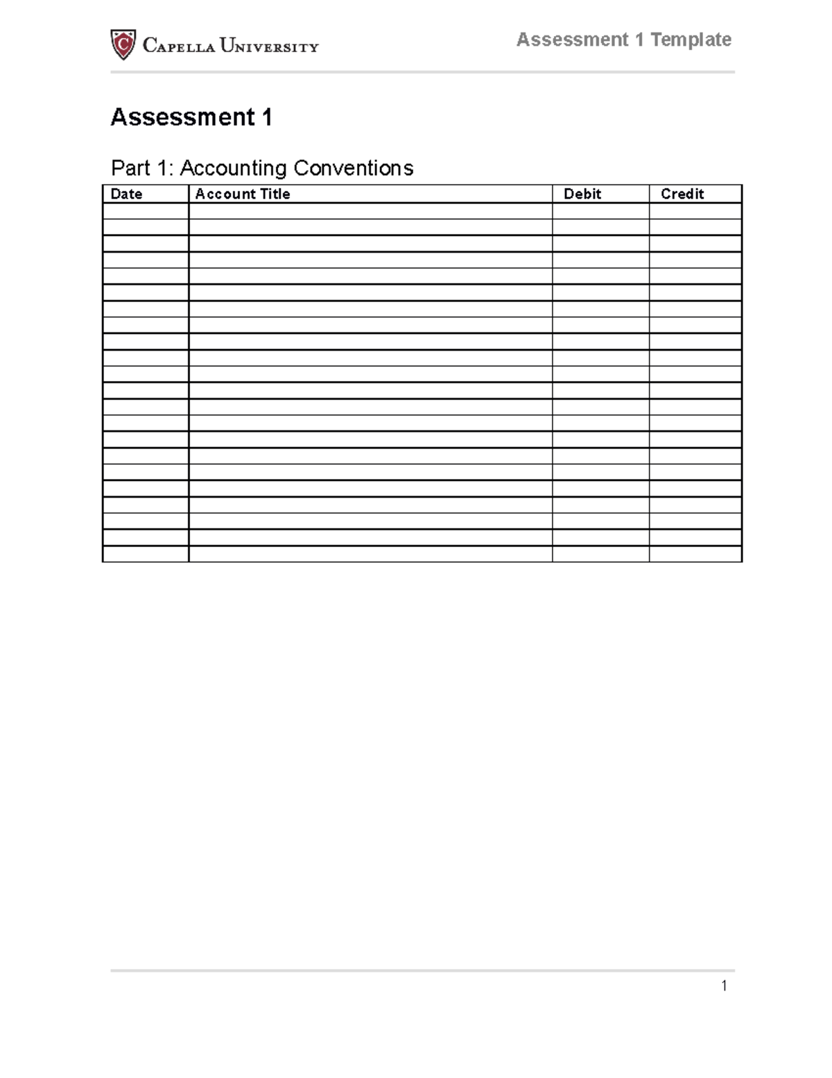 Iaxrj-cf assessment 1 template - Assessment 1 Part 1: Accounting ...