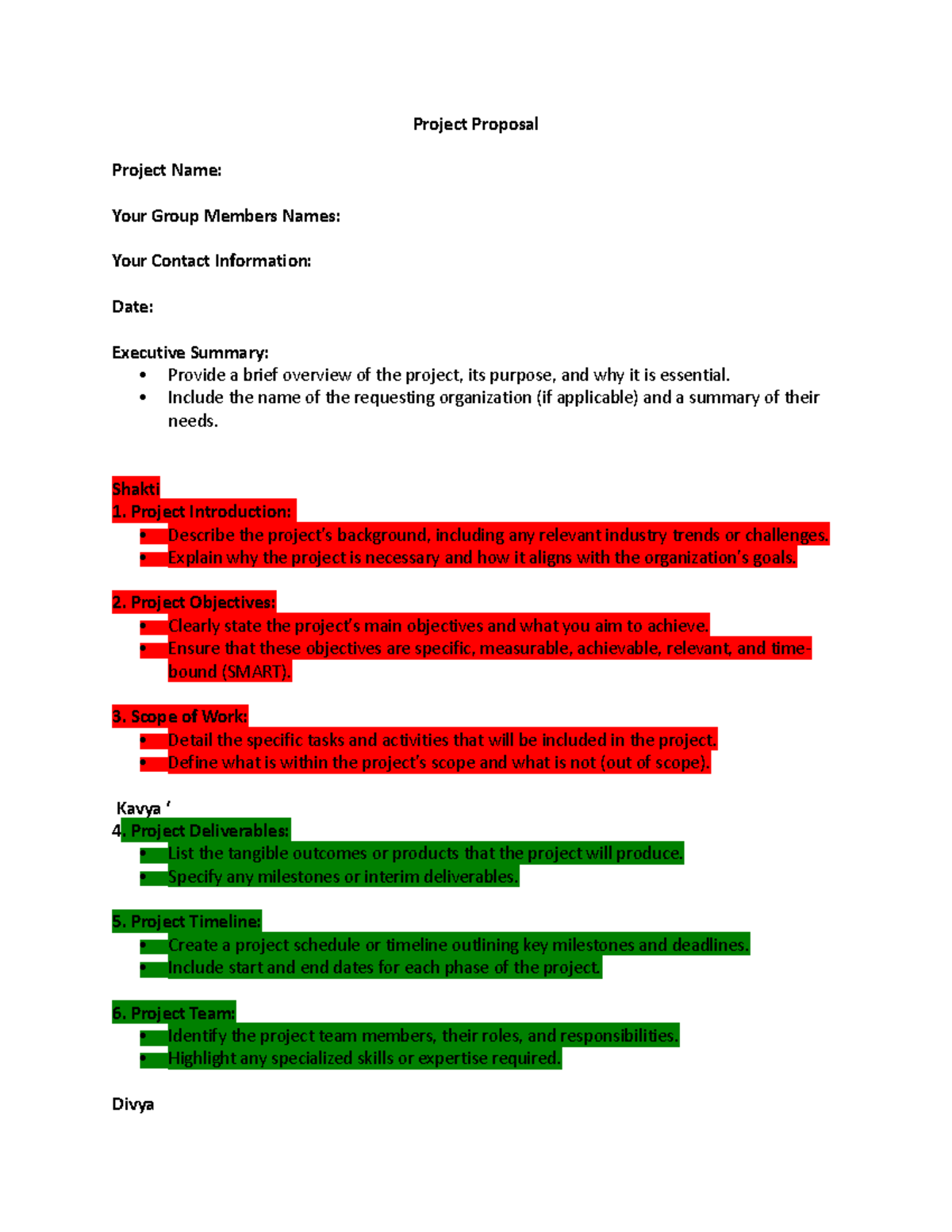 Assignment 1 - Project Proposal Template - Project Proposal Project Name: Your Group Members ...