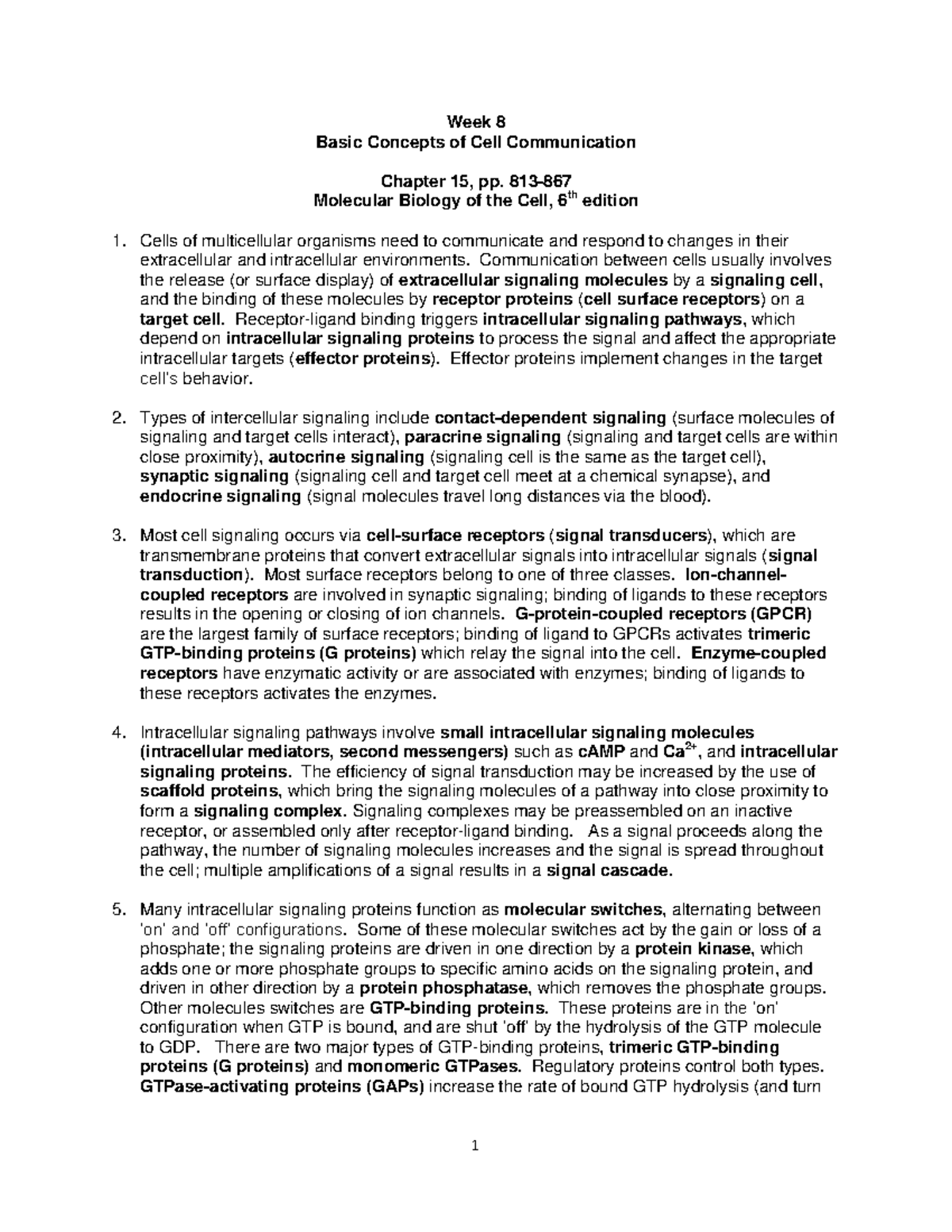 Biol4004 08 Basic Concepts 2016 - Week 8 Basic Concepts of Cell ...