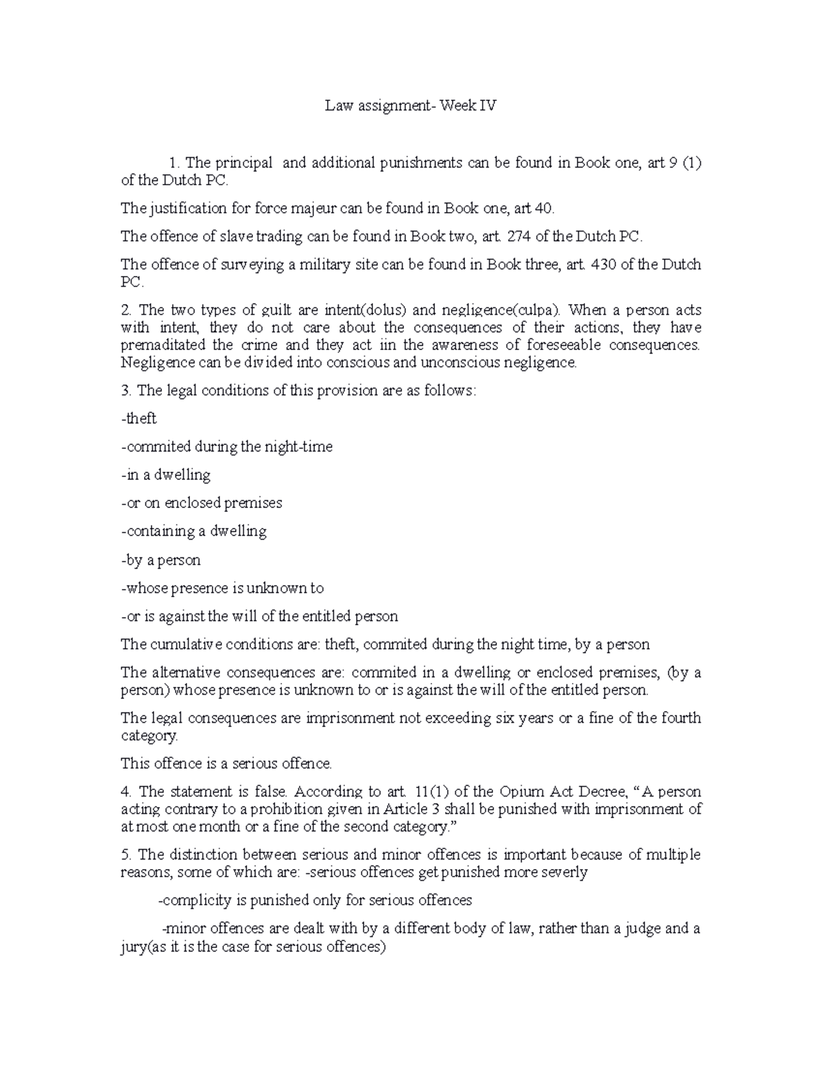 Law week 4 - working group questions with detailed answers - Law ...