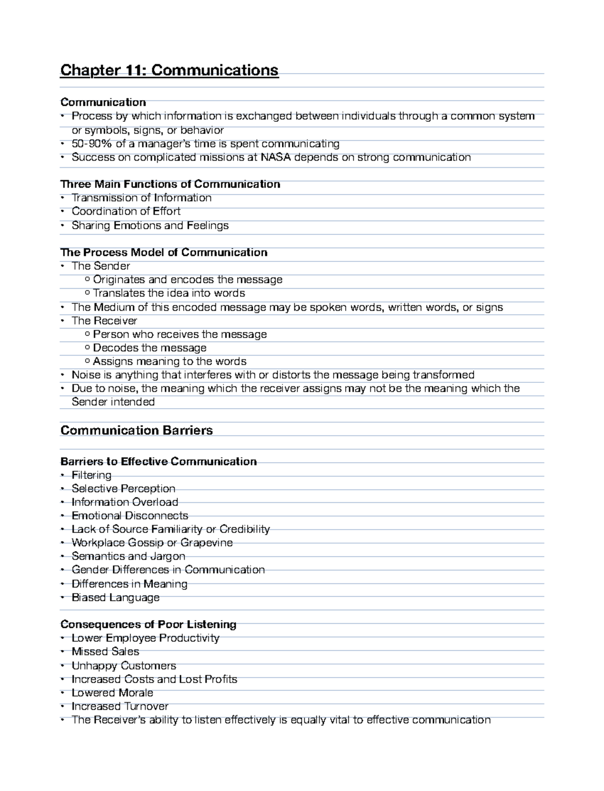 Chapter 11 Communications in Organizations - Chapter 11: Communications ...