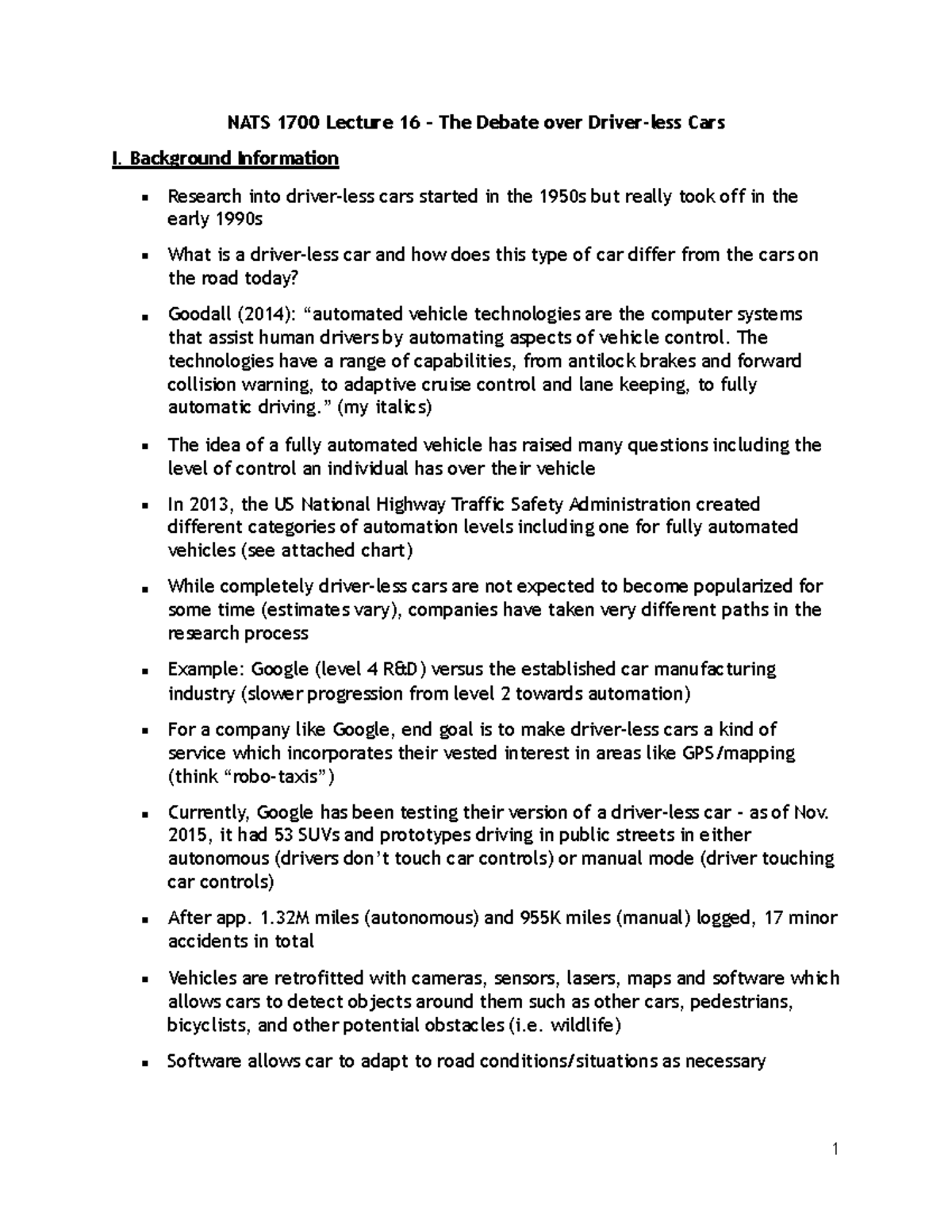 NATS 1700 Lecture 16 - NATS 1700 Lecture 16 – The Debate over Driver ...