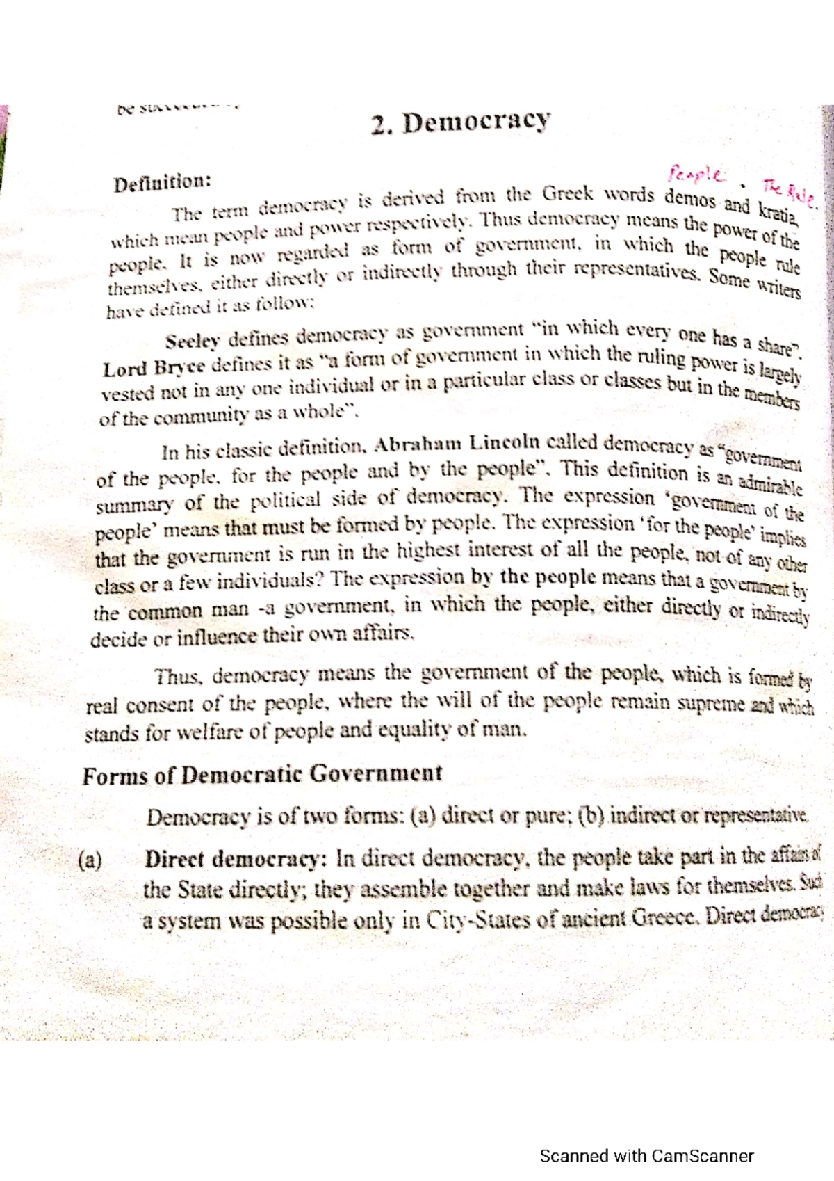 Democracy - 2. Democracy Definition: People The term democracy is ...