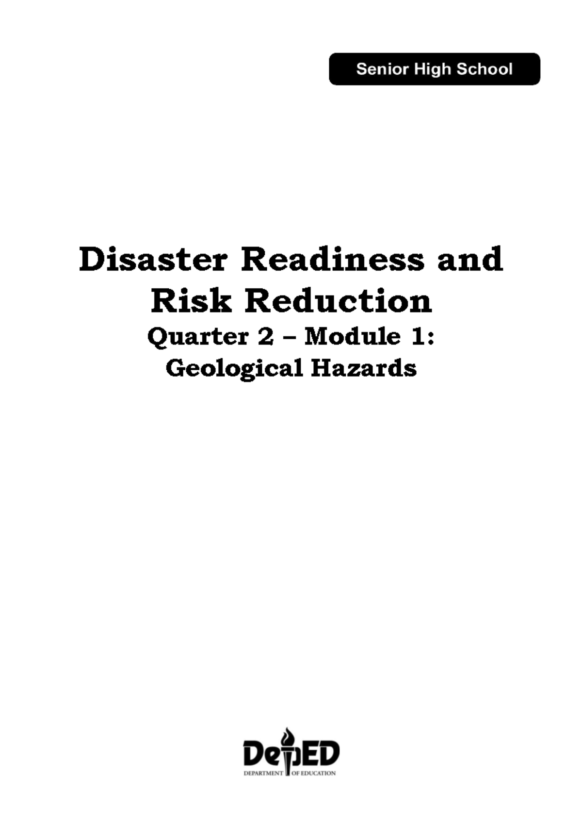 module 1-Grade 12 - Disaster Readiness and Risk Reduction Quarter 2 ...