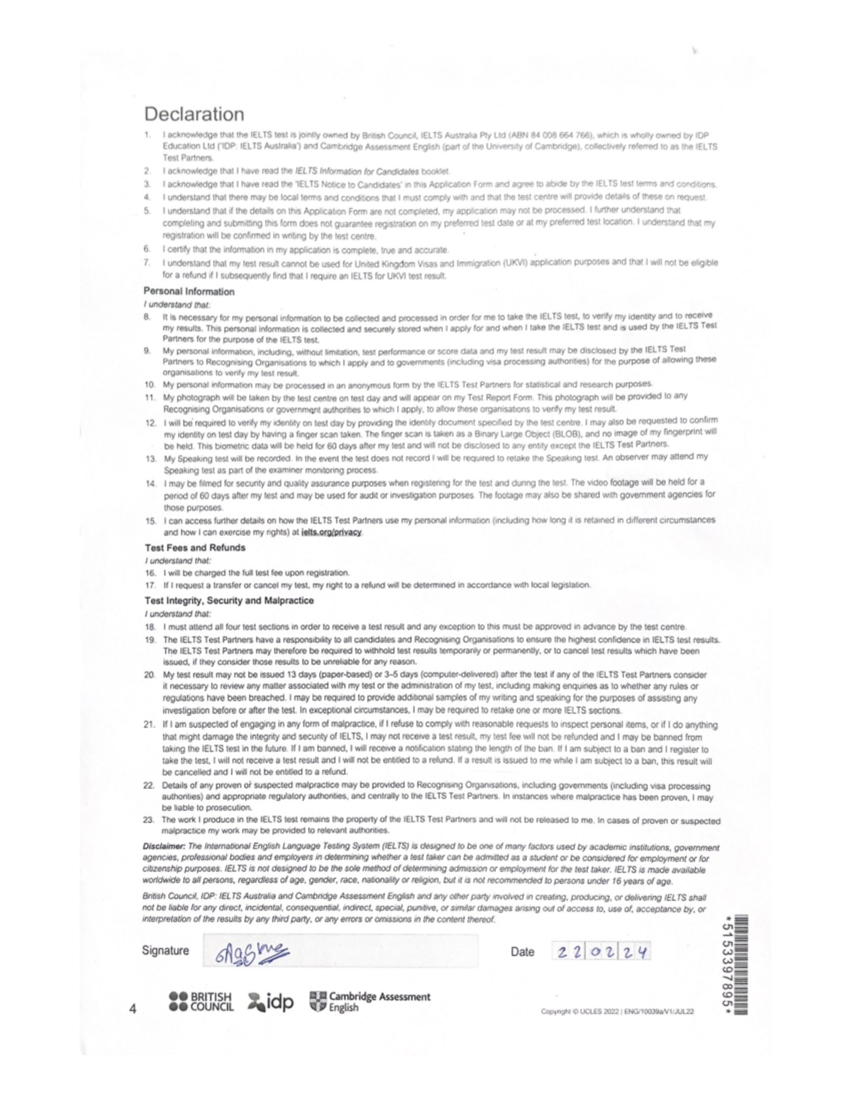 Declaration - Ejrj - BA (Hons.) History - Studocu