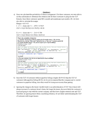 Assignment 4 Spring - Assignment 4 Data and Analysis for Marketing ...