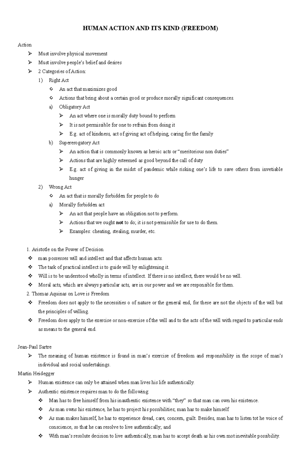 Introduction to the Philosophy of the Human Person - HUMAN ACTION AND ...