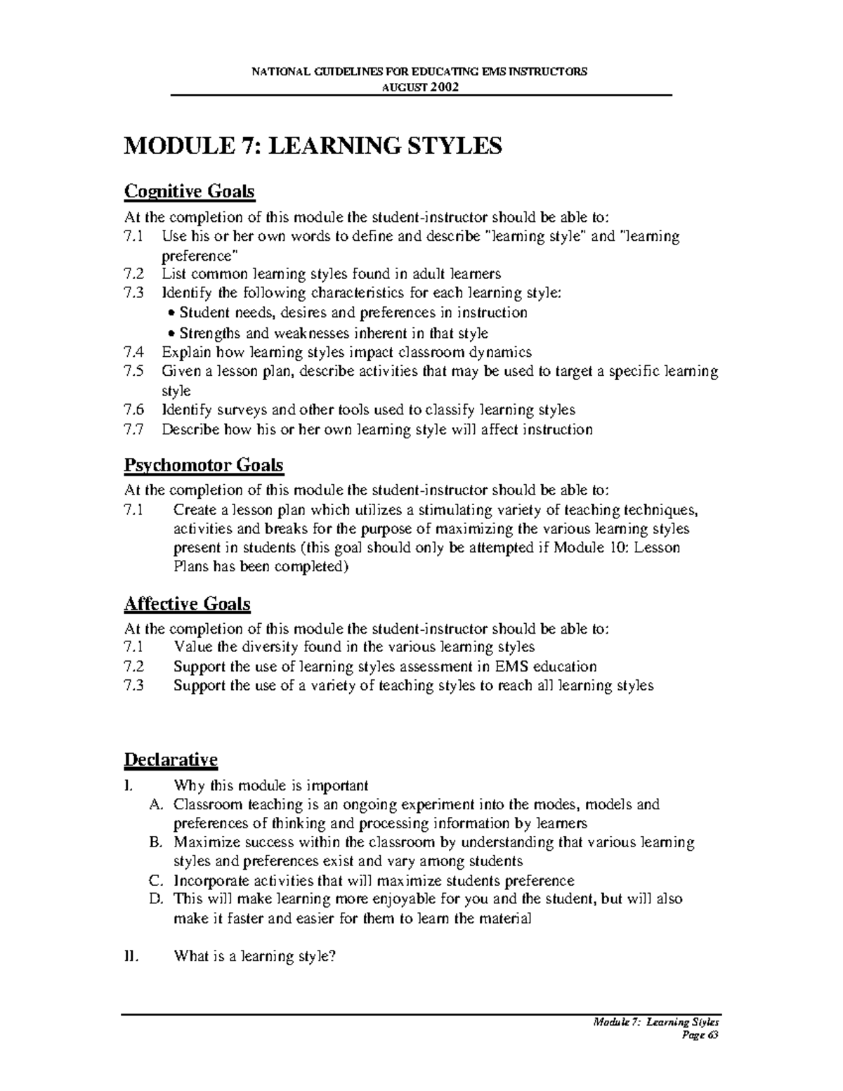 Module%207%20-%20Learning%20Styles - AUGUST 2002 Module 7: Learning ...