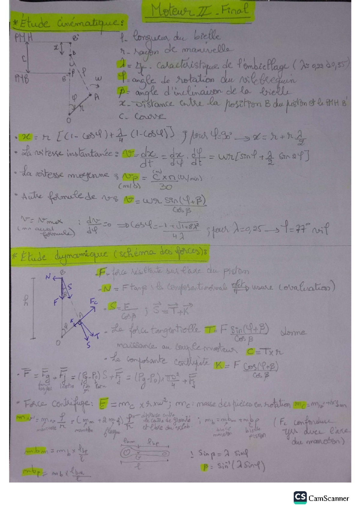 Moteur final - Injection systems - Moteur II . Final Etude anematique ...