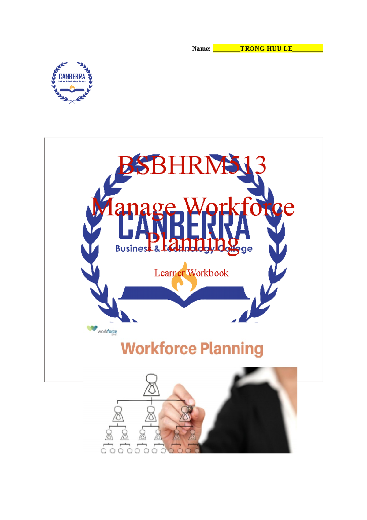 Bsbhrm 513 Learner Workbook V1 - Name: TRONG HUU LE_ BSBHRM Manage ...
