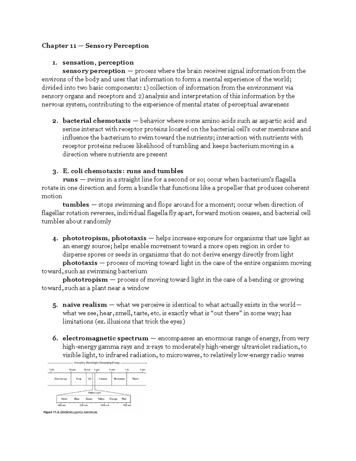 Module 4 Sensory Perception - Chapter 11 — Sensory Perception 1 ...